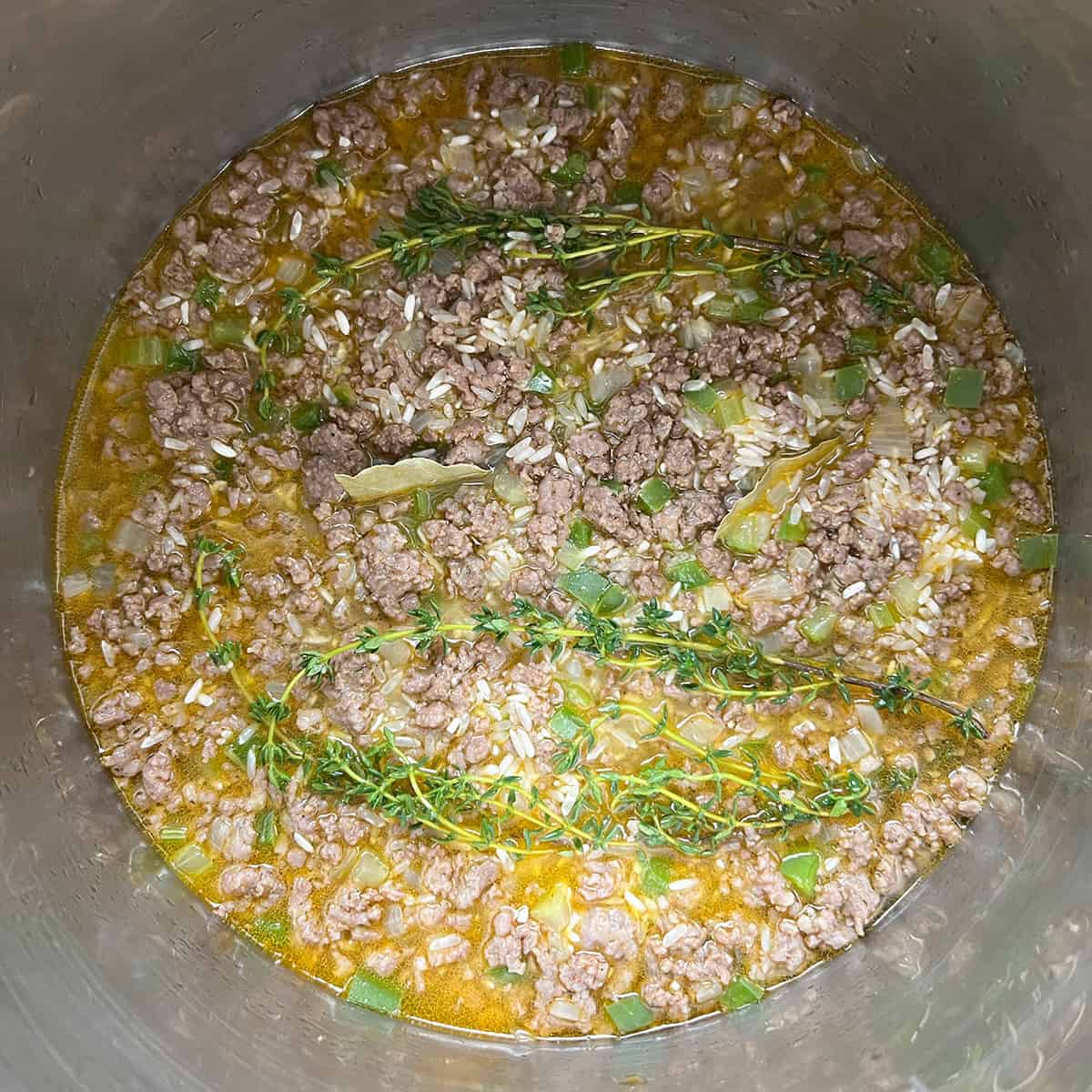 Instant Pot Dirty Rice (Without Livers)